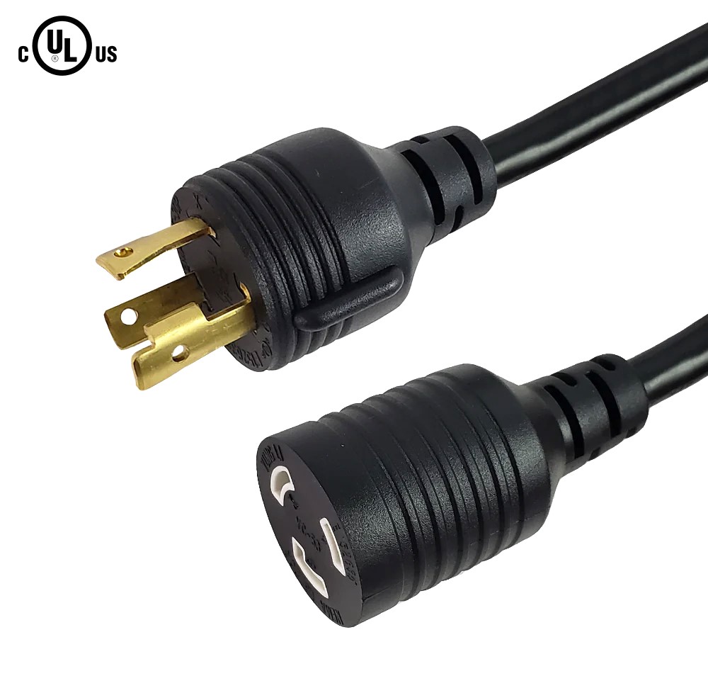 NEMA L6-30P to NEMA L6-20R Power Cable - (250V 20A) - 12AWG - 1ft | Cablek